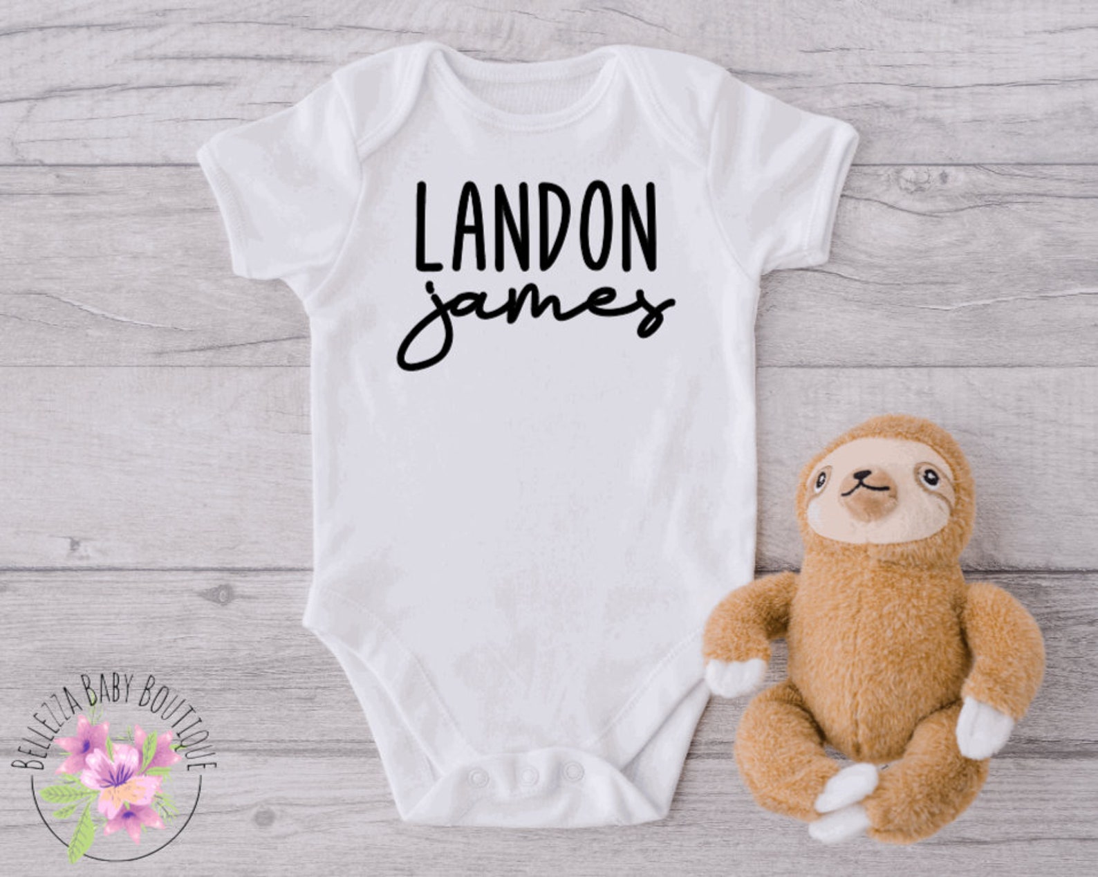 Personalized Baby Boy Name Onesie First And Middle Name | Etsy