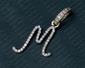 Diamond M Pendant - Etsy