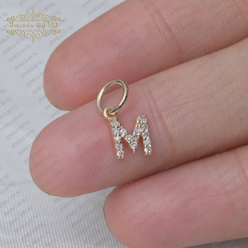 Gold Initial Charm - Etsy