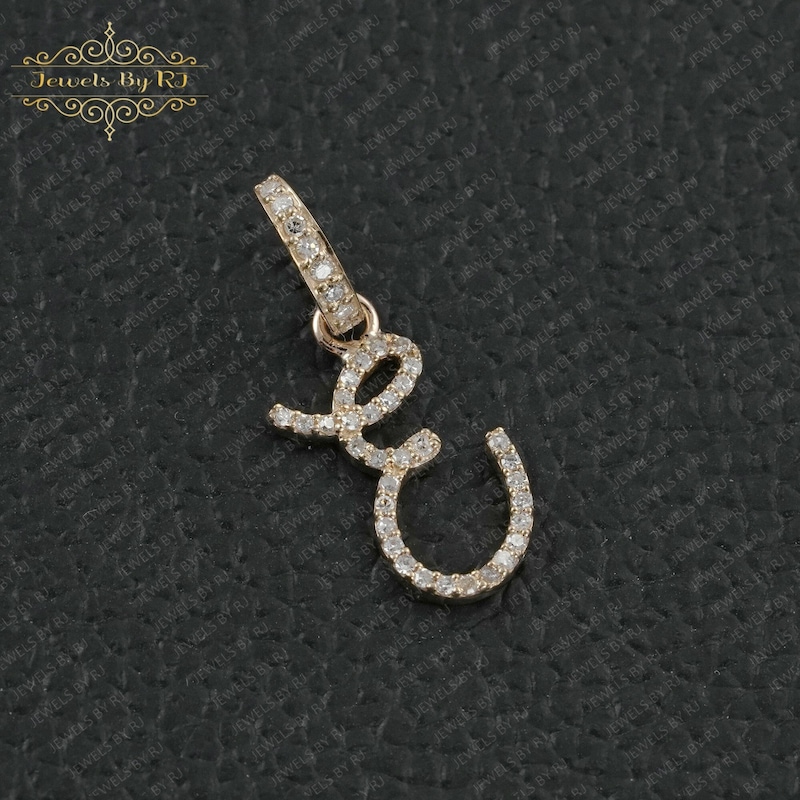 Initial H Diamond Pendant - Etsy