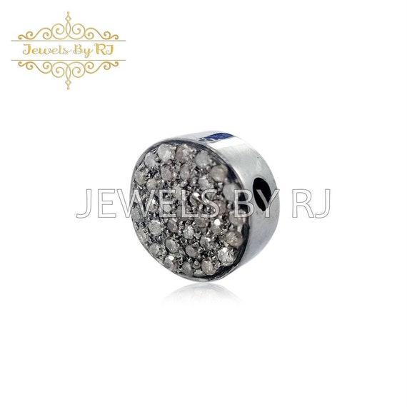 Pave Diamond Spacer Diamond Spacer Silver Diamond Spacer | Etsy