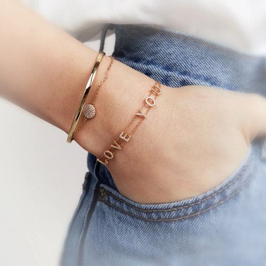 Personalized Name Bracelet Custom Name Gold Bracelet Custom - Etsy