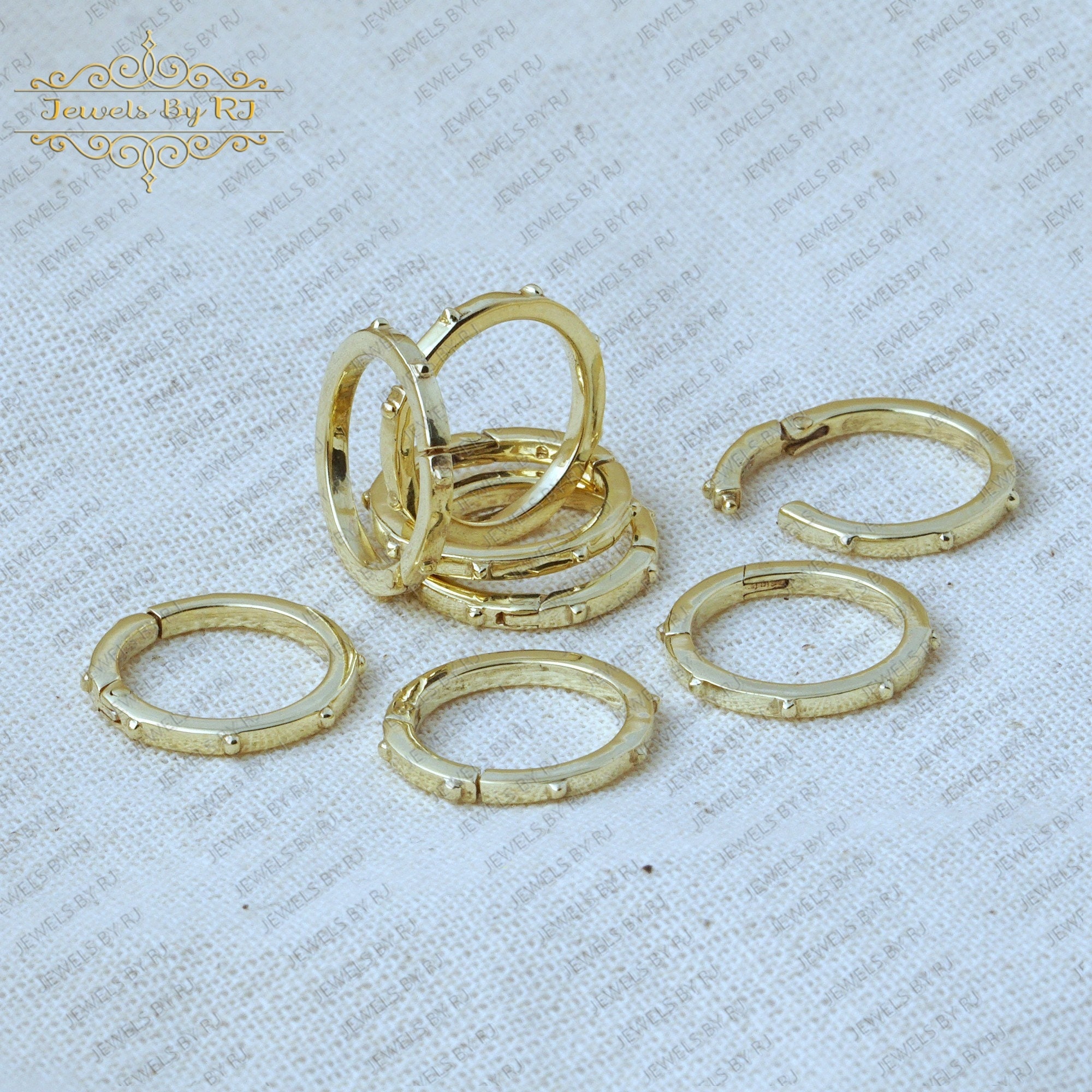 14K Solid Yellow Gold Bail Finding, 14K Gold Openable Bail Finding, 14K ...