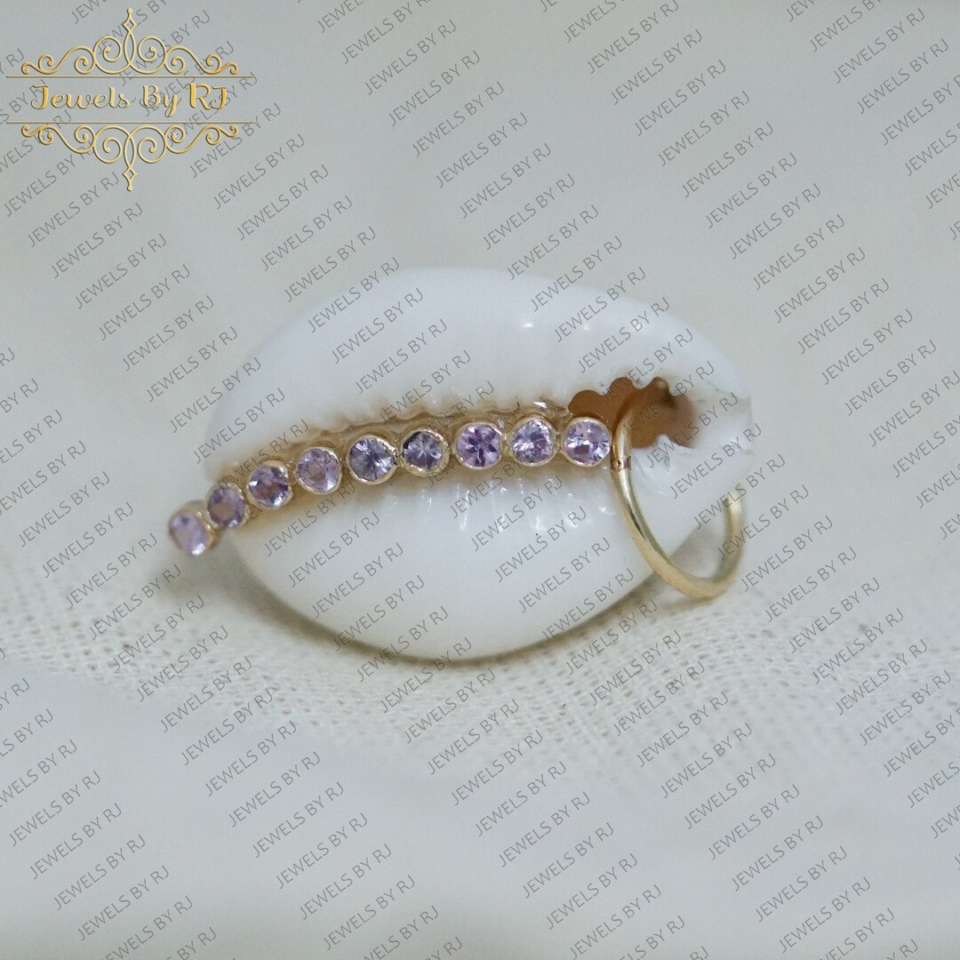 14K Gold Cowrie Shell/pink Sapphire 925 Silver Gold Plated Shell ...