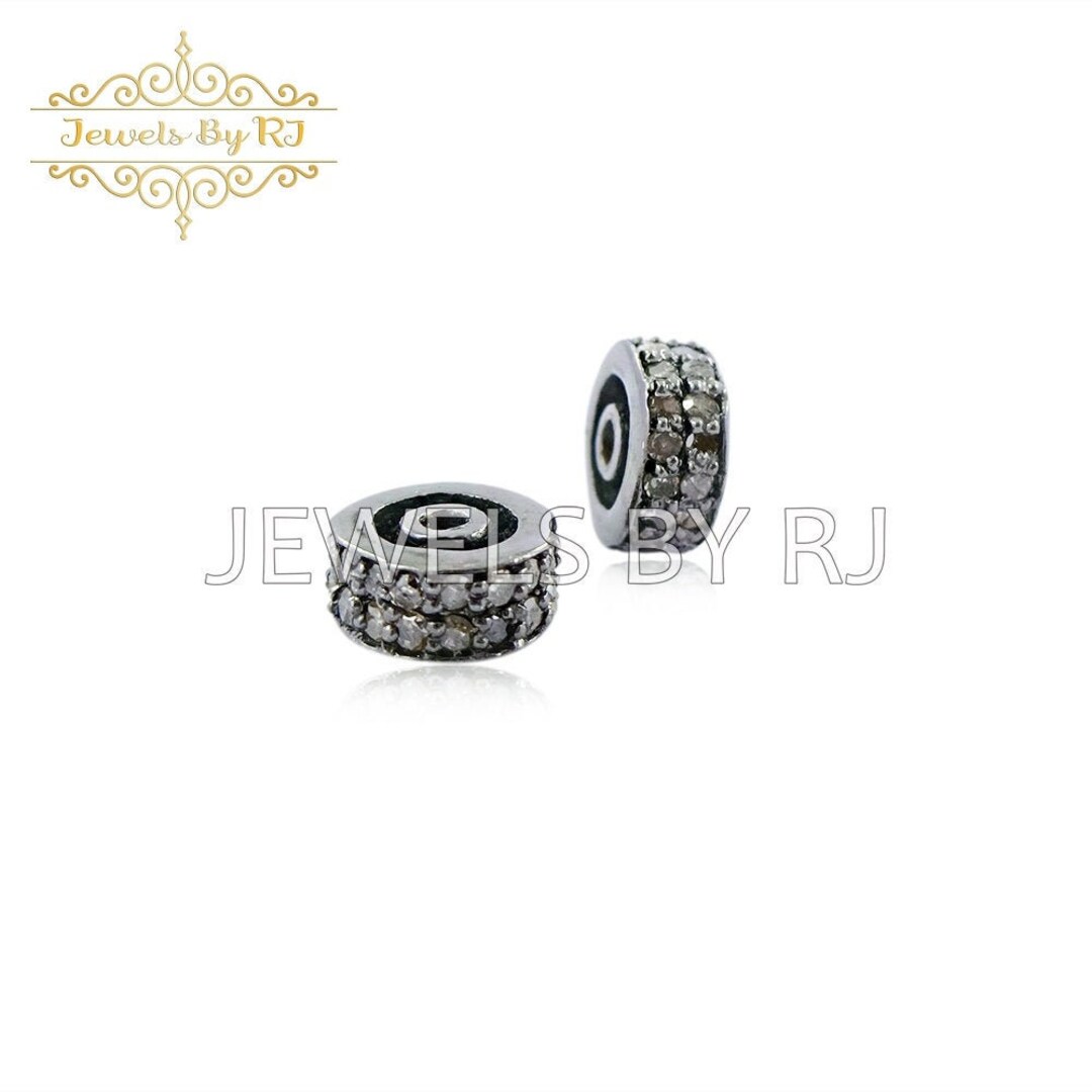 Pave Diamond Spacer 2-line Diamond Spacer Double Line Silver - Etsy