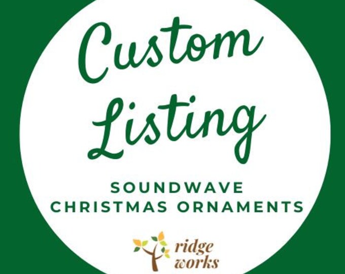 Sound Wave Christmas Ornament, Custom Phrase or Words - Etsy