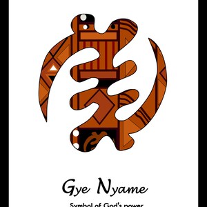 Set Of 3 Adinkra Printable Adinkra Gye Nyame Symbol Set Of 3 Wall Art