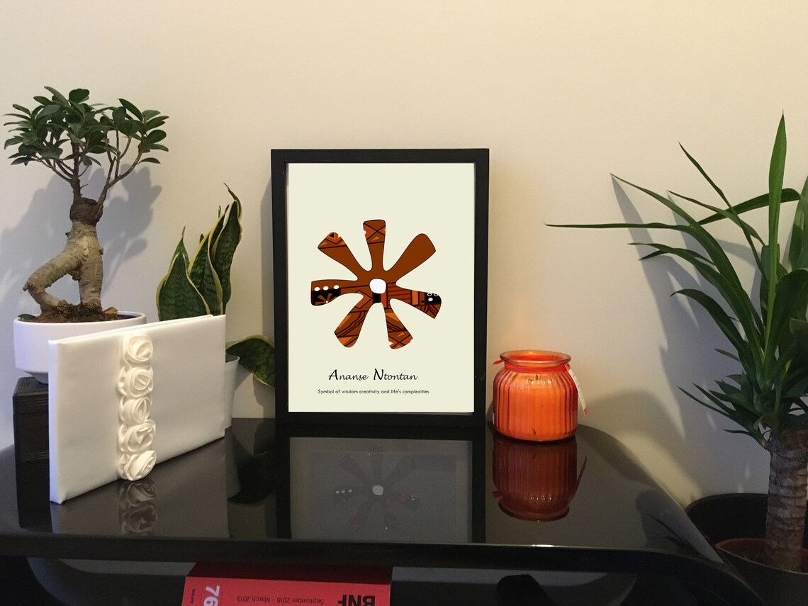 Adinkra Printable Adinkra Ananse Symbol African Wall Art - Etsy