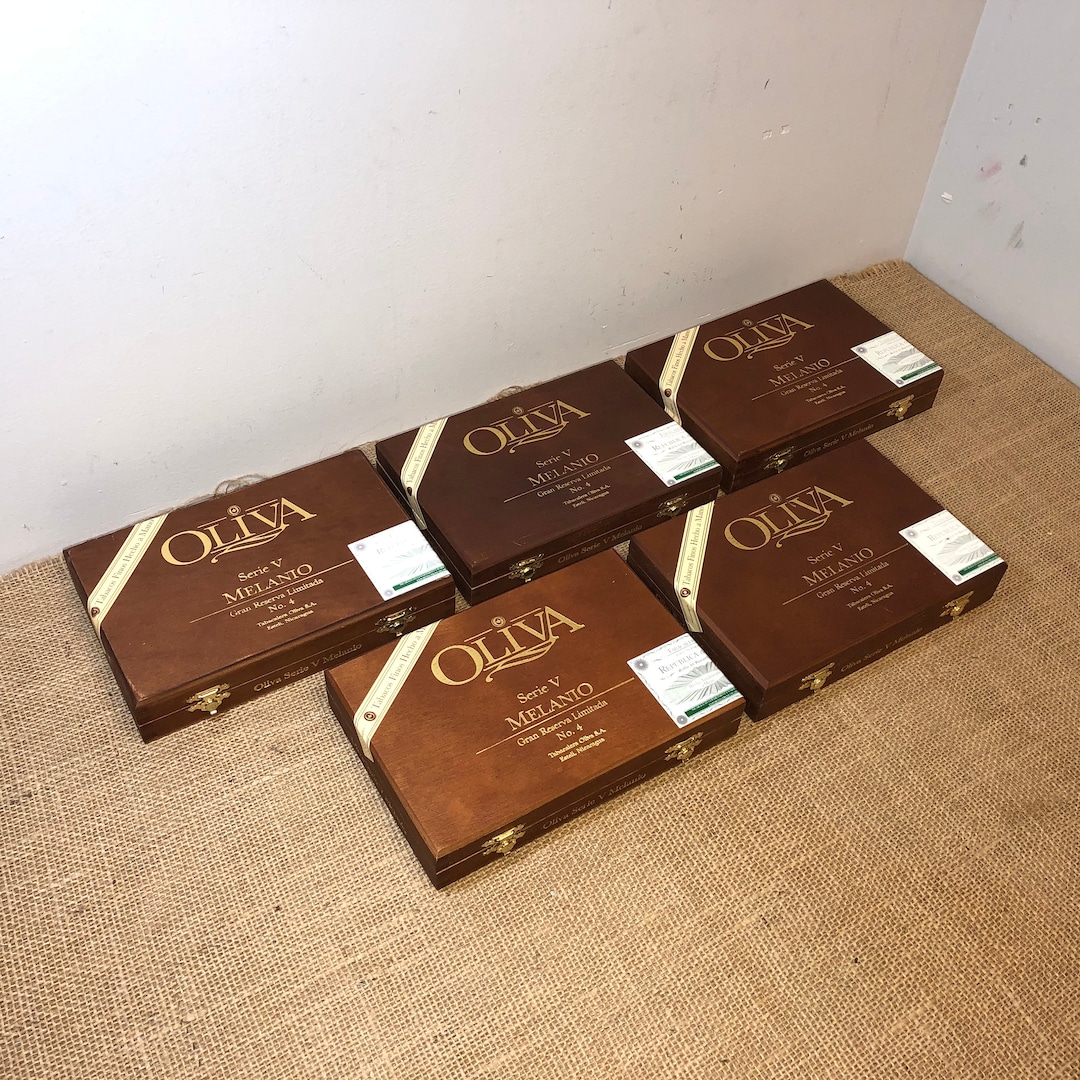 Lot of 5 Oliva No4 Empty Wooden Cigar Boxes 8.25x5.75x1.5 3 - Etsy