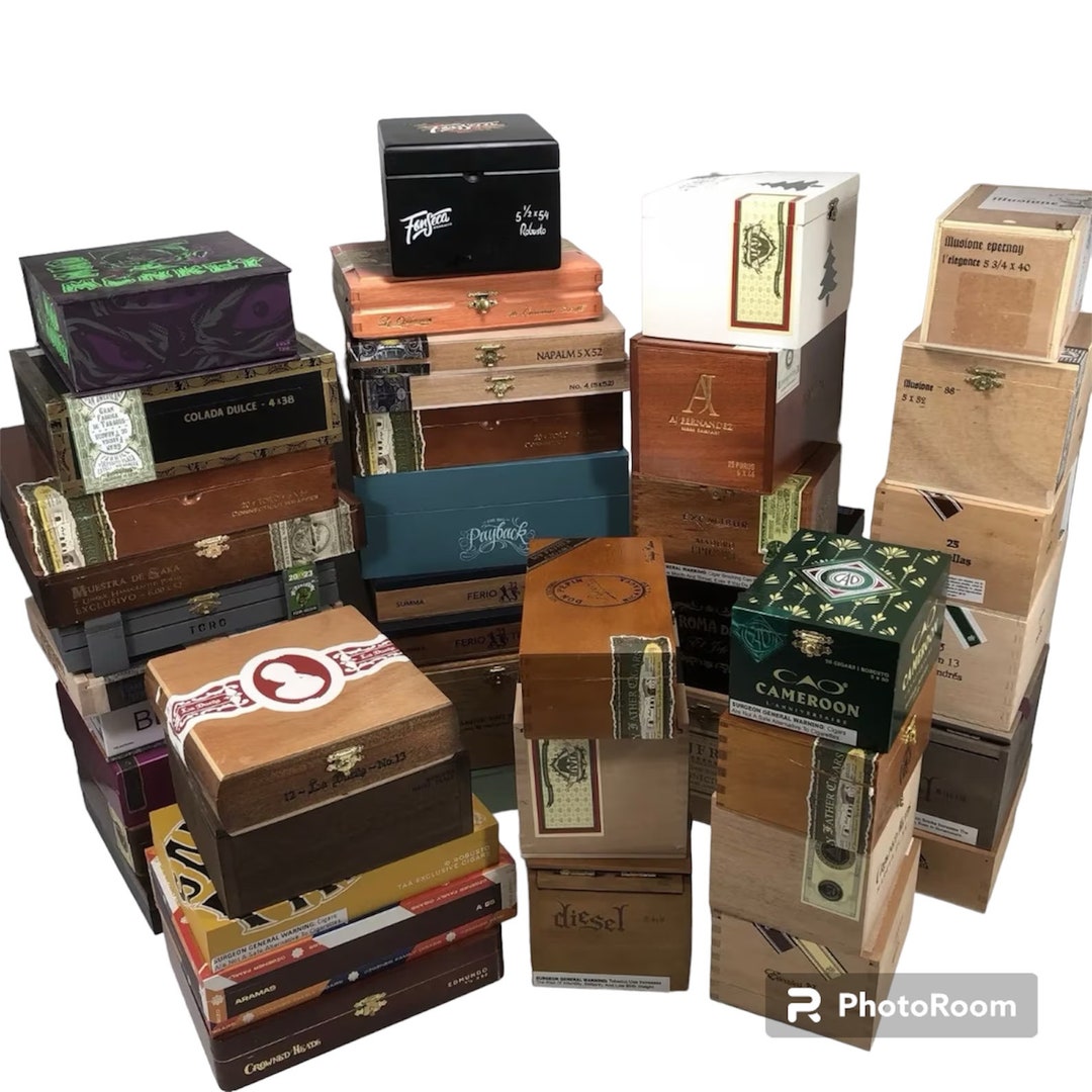 Lot of 10 Mystery Empty Wooden Cigar Boxes - Etsy