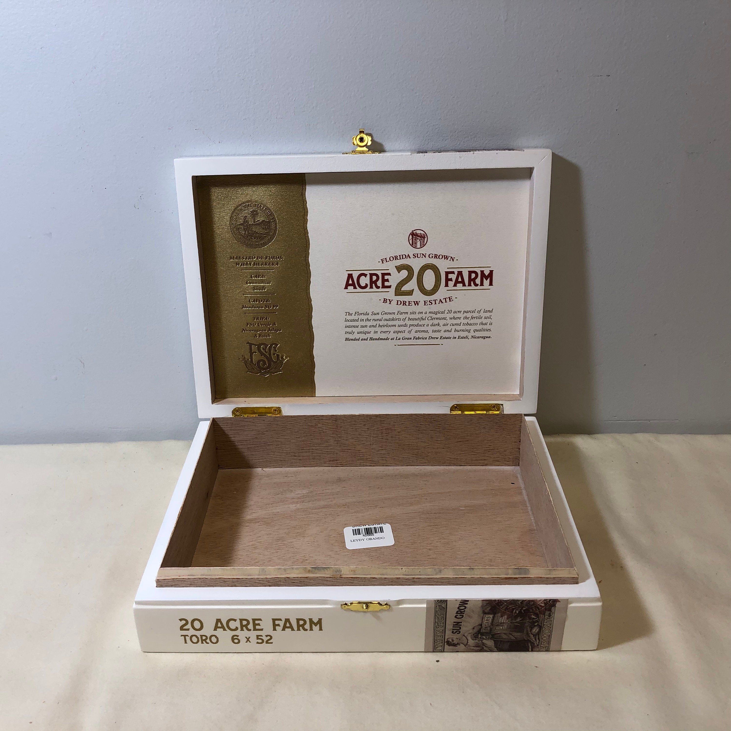 20 Acre Farm Toro Empty Wooden Cigar Box 9.75x7.25x2.25 - Etsy