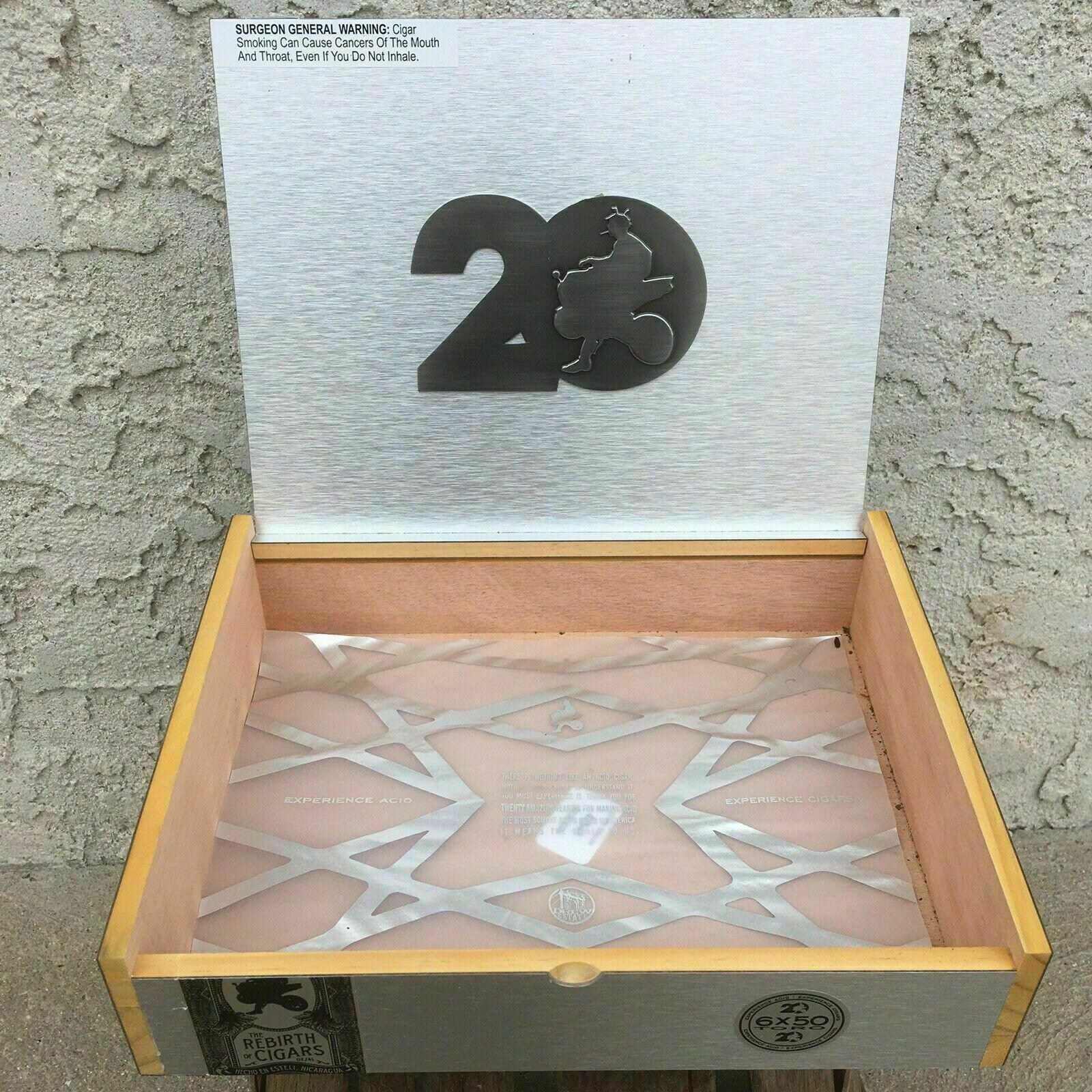 Acid 20th Anniversary Toro Empty Wooden Cigar Box 10.75x8x2.5 - Etsy