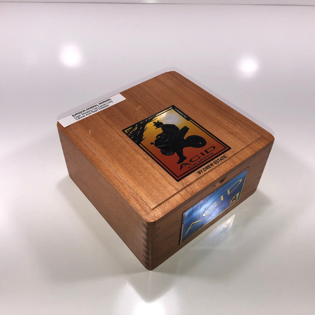 Acid 1400CC Empty Wooden Cigar Box 7.25x7.25x3.75 - Etsy