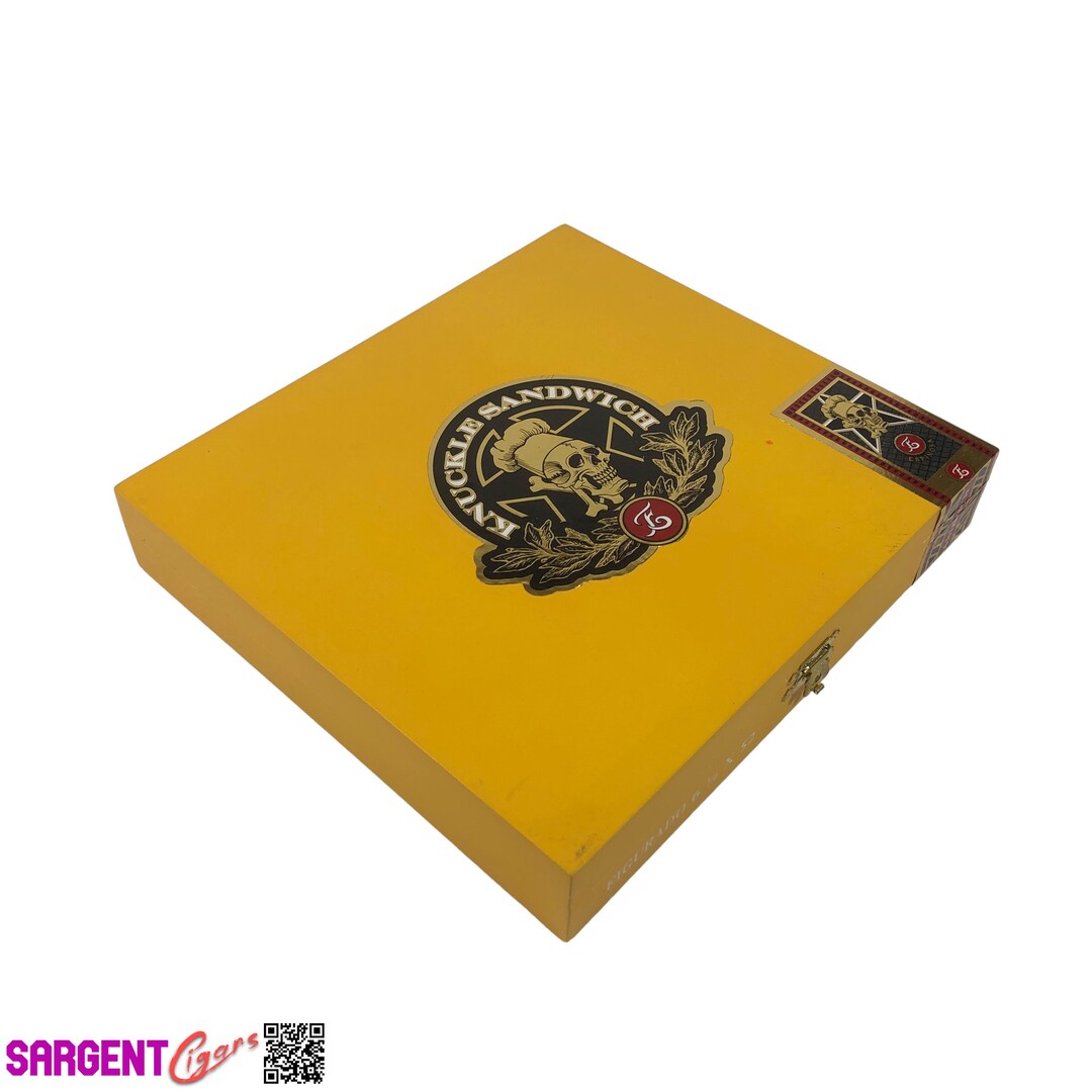 Guy Fieri Knuckle Sandwich Figurado Empty Wooden Cigar Box 8.25x7.5x1.5 ...