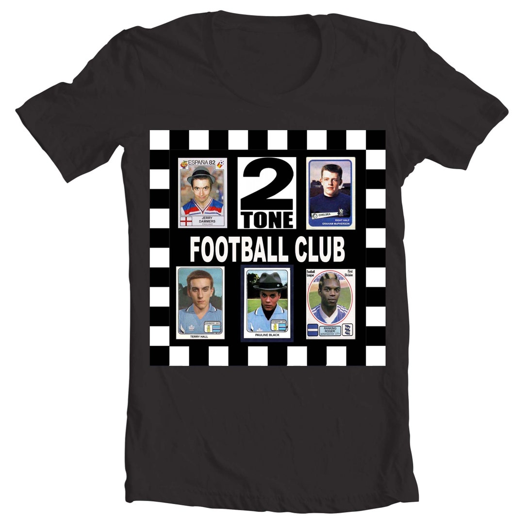 2 Tone (two Tone) Football Club Stickers T-shirt - Etsy UK