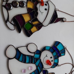 Snowman 2023 | Christmas Gift | Stained Glass | Handmade Glass Work ...