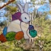 Stained Glass Easter Bunny, Eggs Suncatcher - Etsy