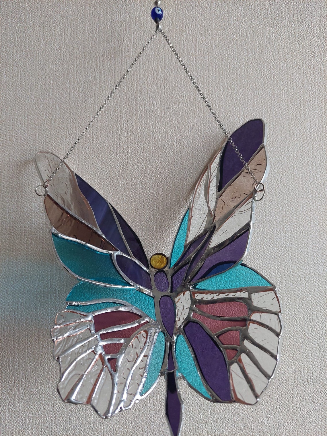 Flying Butterfly Stained Glass Nevertheless Window - Etsy