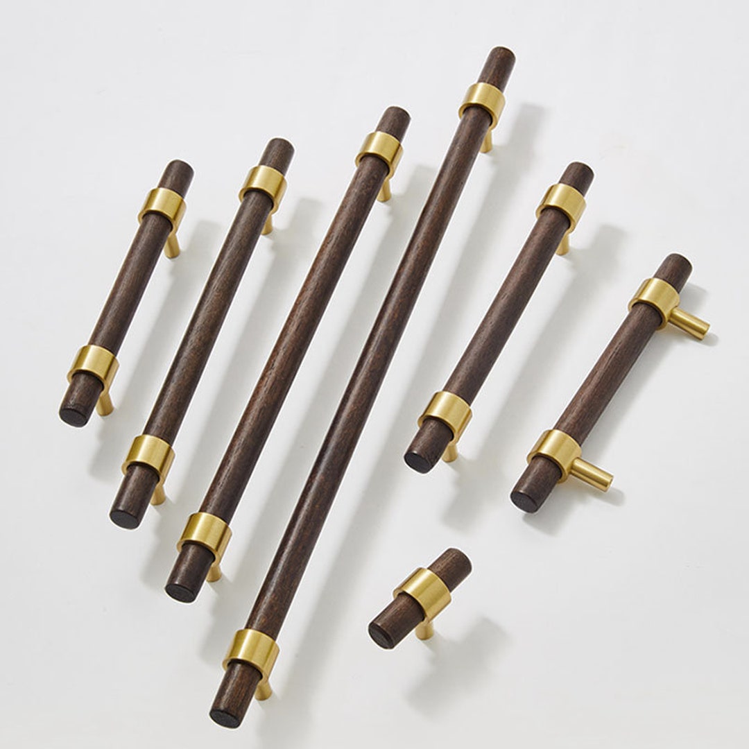 Wood Cabinet Handles / Black Walnut Drawer Handles / Wardrobe Pull ...