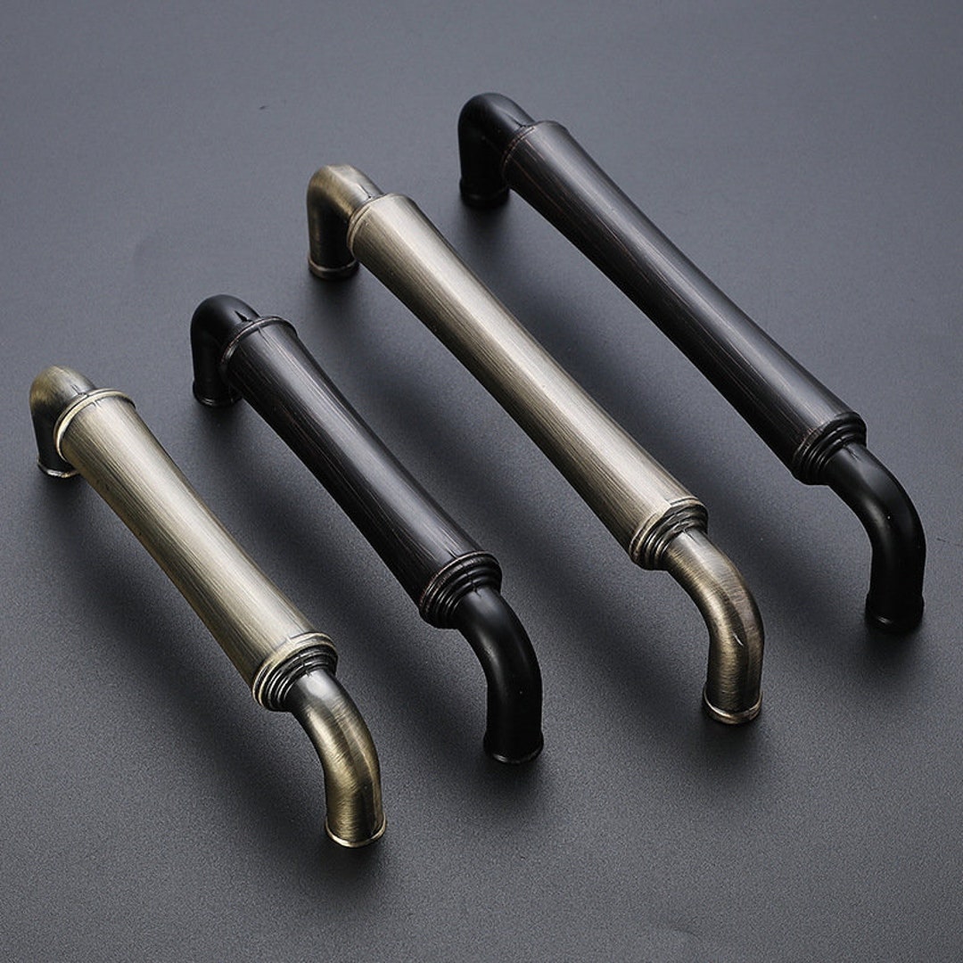 Black Country Style cabinet Handle / Solid Aluminum Alloy Kitchen ...
