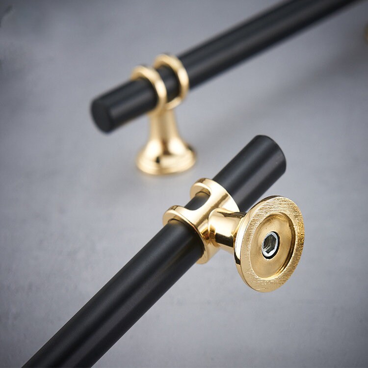 Round Bar Cabinet Pulls 5 Hole Center / Handles for - Etsy