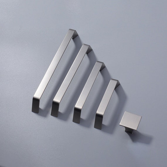 Cabinet Handles Brushed Nickel / Modern Kitchen Drawer Pulls / - Etsy
