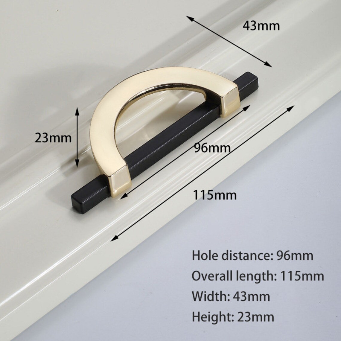 Brass Half Moon Handle Chinese Classical Golden Handle Kitchen - Etsy