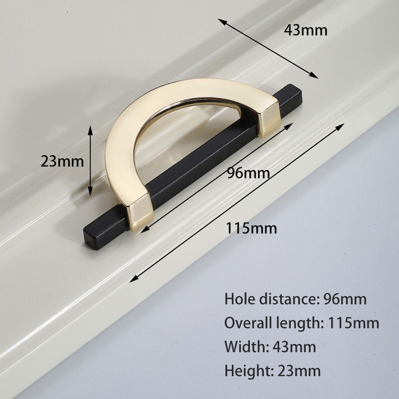 Brass Half Moon Handle Chinese Classical Golden Handle Kitchen - Etsy