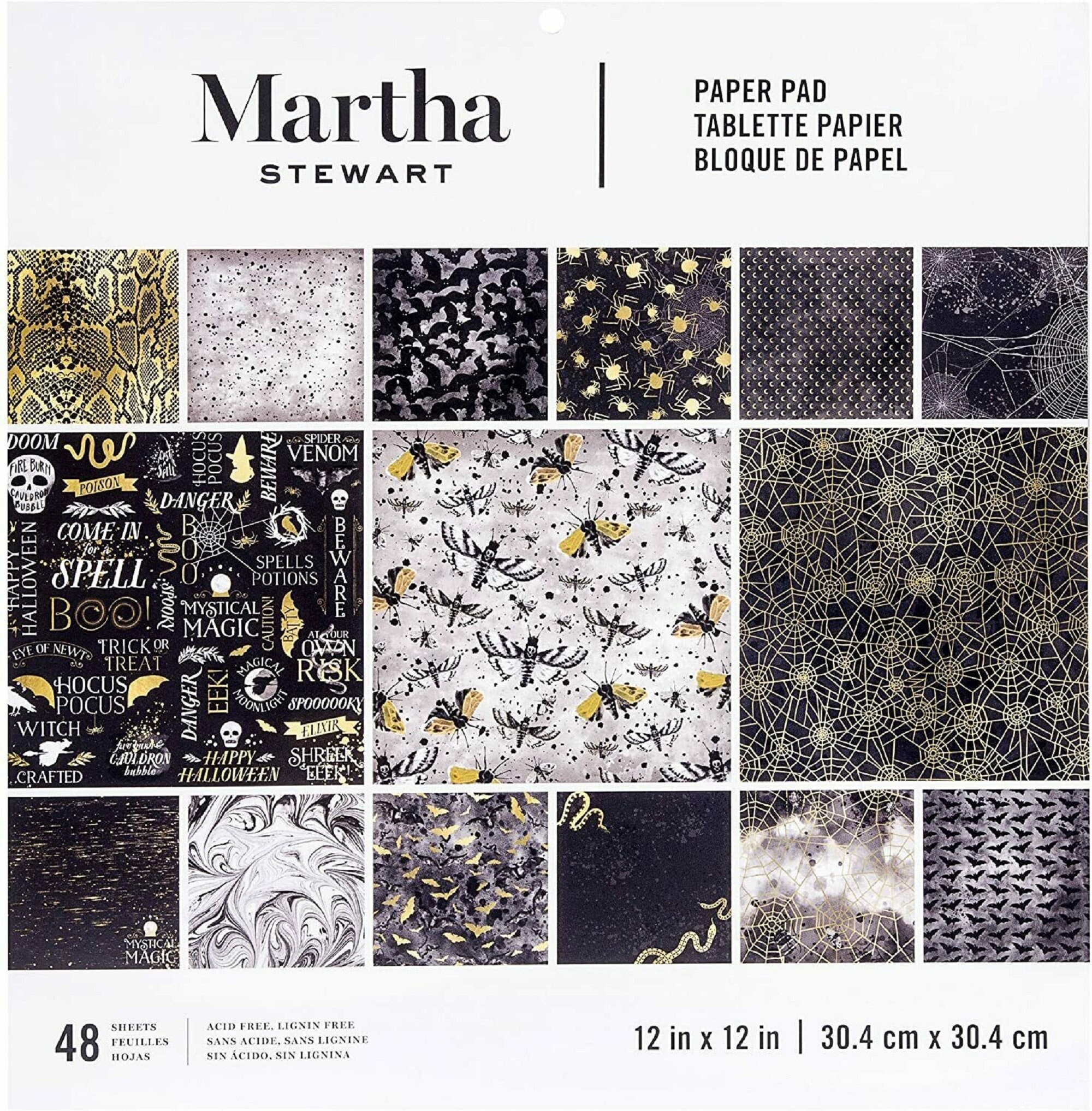 Martha Stewart Crafts® Paper Pad 12 X 12 Paper Pad Halloween Elegant 48 ...