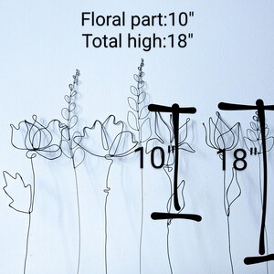 Handmade Black Metal Wire Flower Stems: Modern Home Decor - Etsy