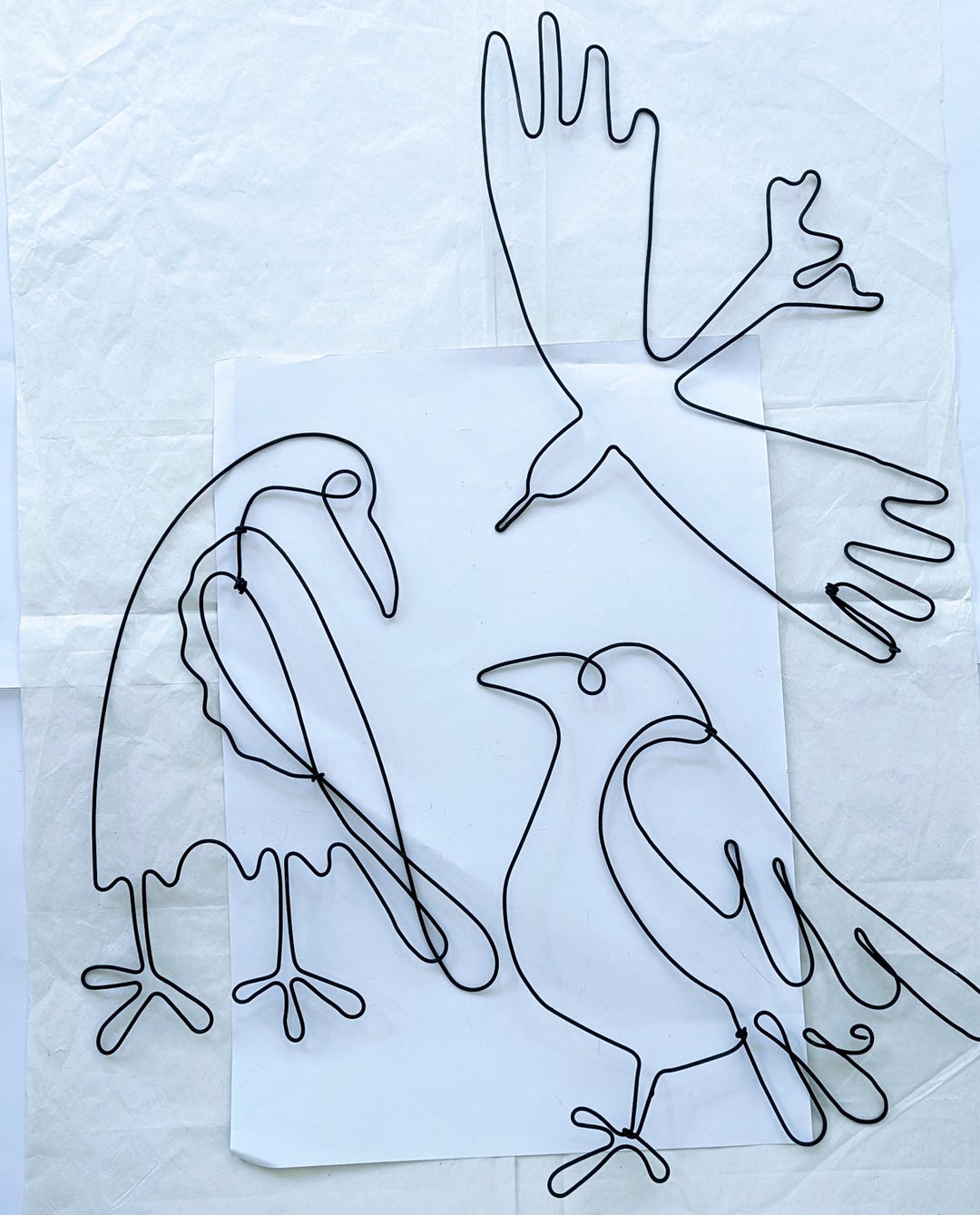 Birds Wire Art. Bird Wall Hanging. One Line Art. Wire Sculpture. - Etsy