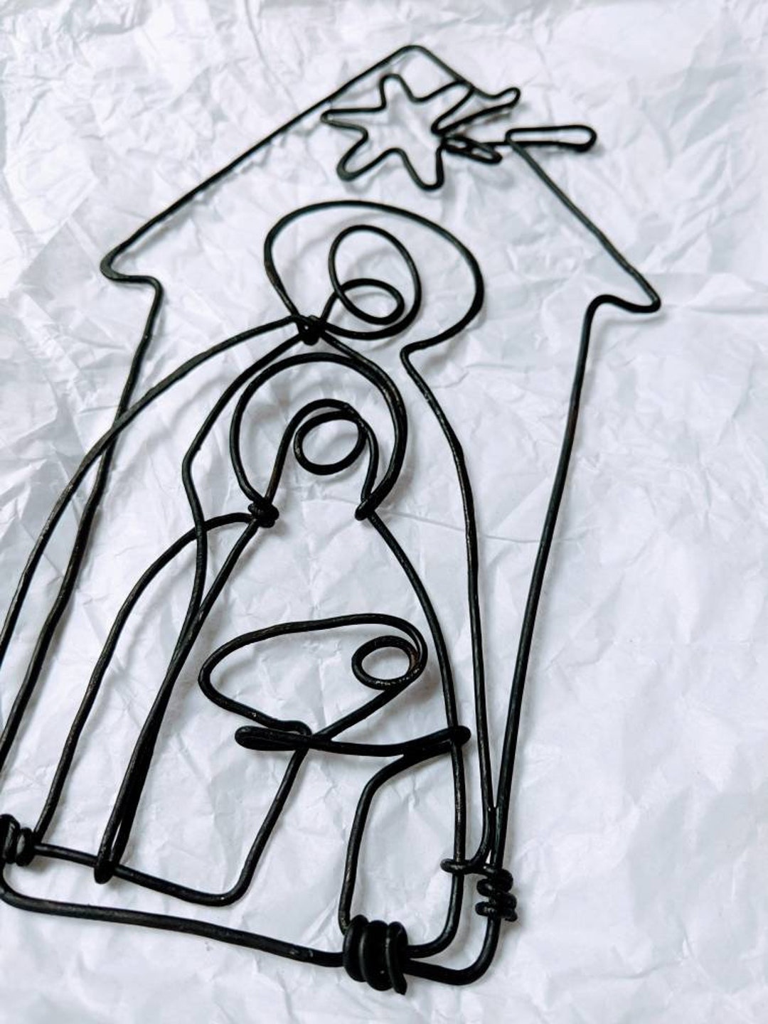 Contemporary Nativity Scene in Wirechristmas Gifts: Handmade Wire ...