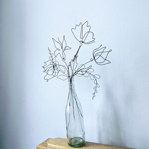 Handmade Black Metal Wire Flower Stems: Modern Home Decor - Etsy