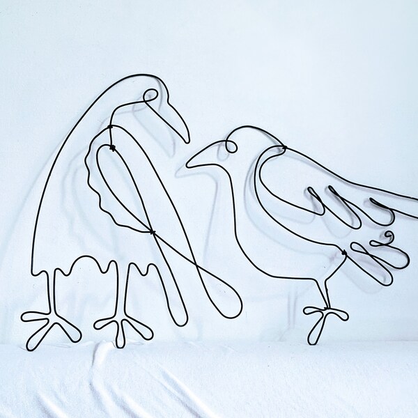 Wire Bird Sculpture - Etsy