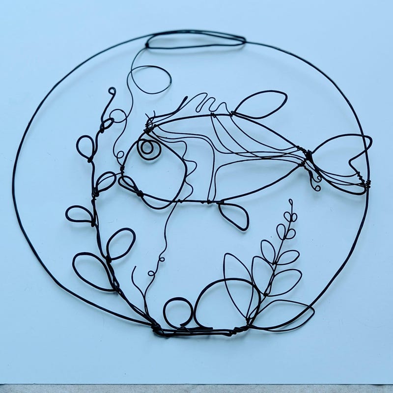 Wire Fish Sculpture - Etsy