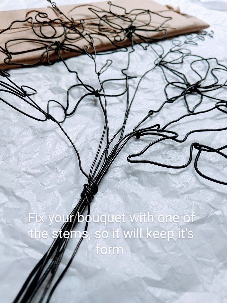 Wire Rose Flowers. Handmade Steel Wire Flower Bouquet for Vase - Etsy