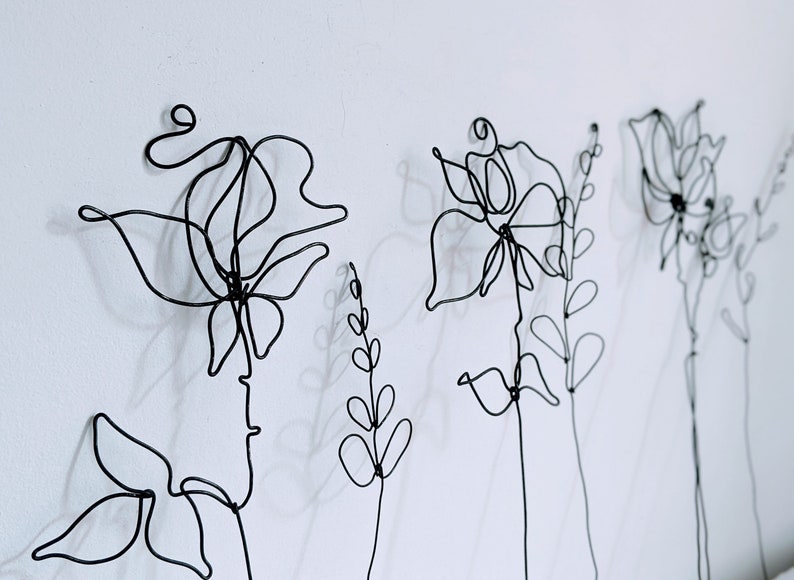 Wire Rose Flowers. Handmade Steel Wire Flower Bouquet for Vase - Etsy