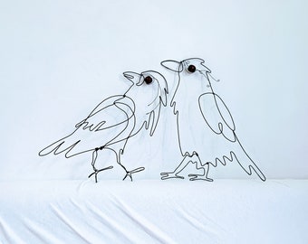 Crow Wire Sculpture - Etsy