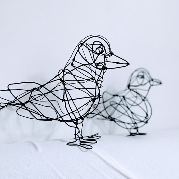 Wire Bird Sculpture - Etsy