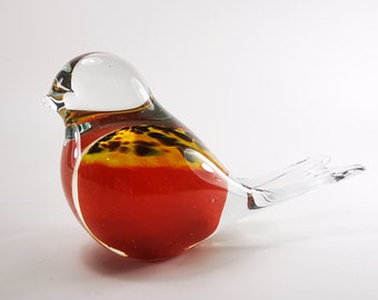 Red Glass Bird | Etsy