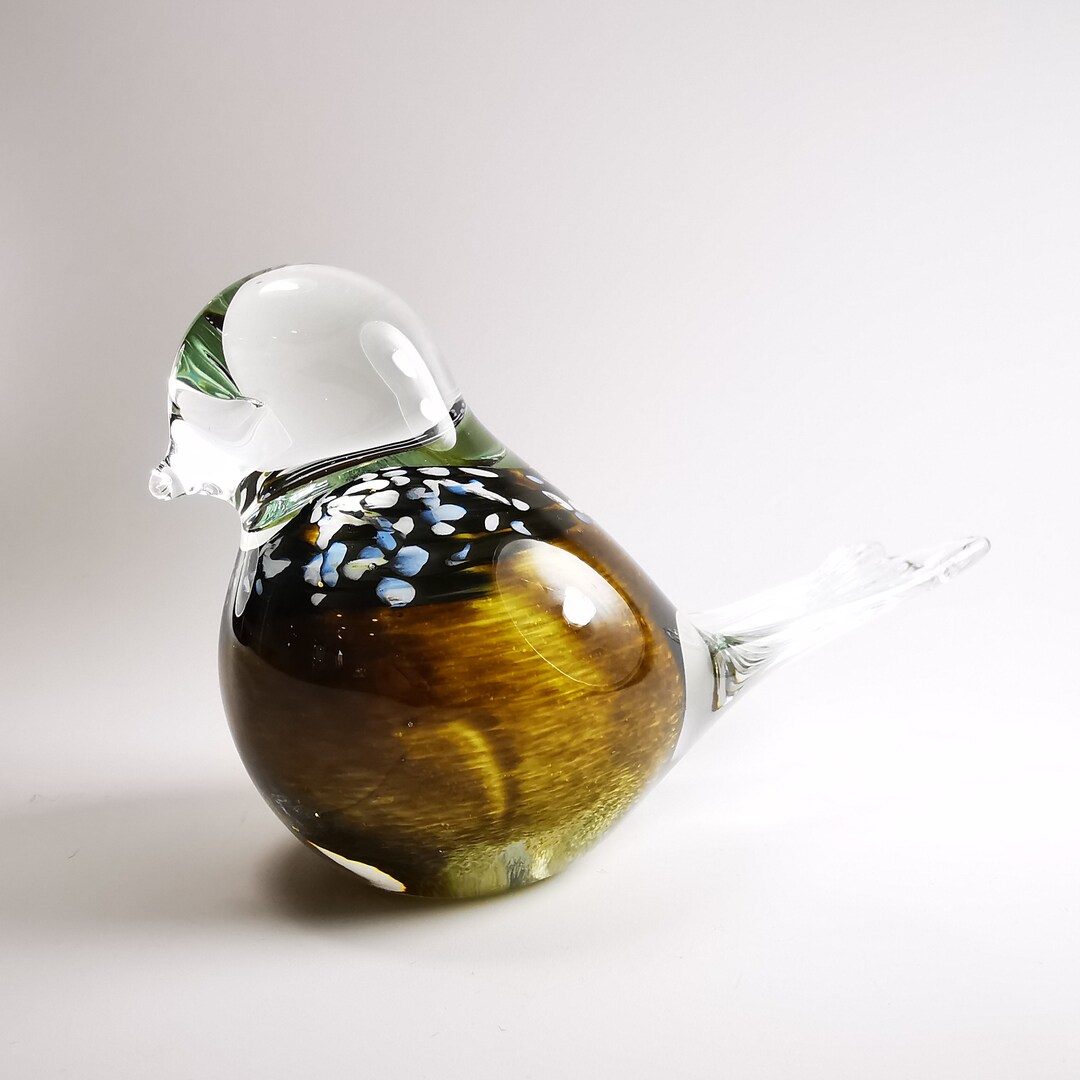 Handmade Blown Glass Bird Statue Glass Art Figurine - Etsy