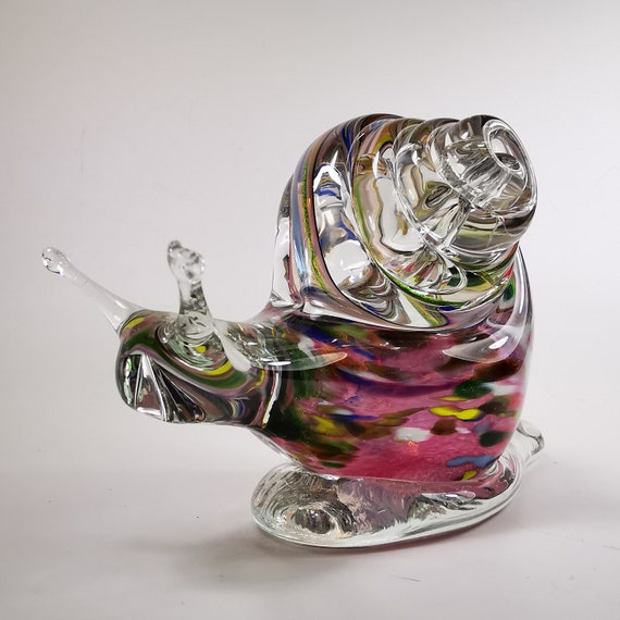 Glass Sculptures & Figurines Glass Snail Figurine Glass Figurine ...
