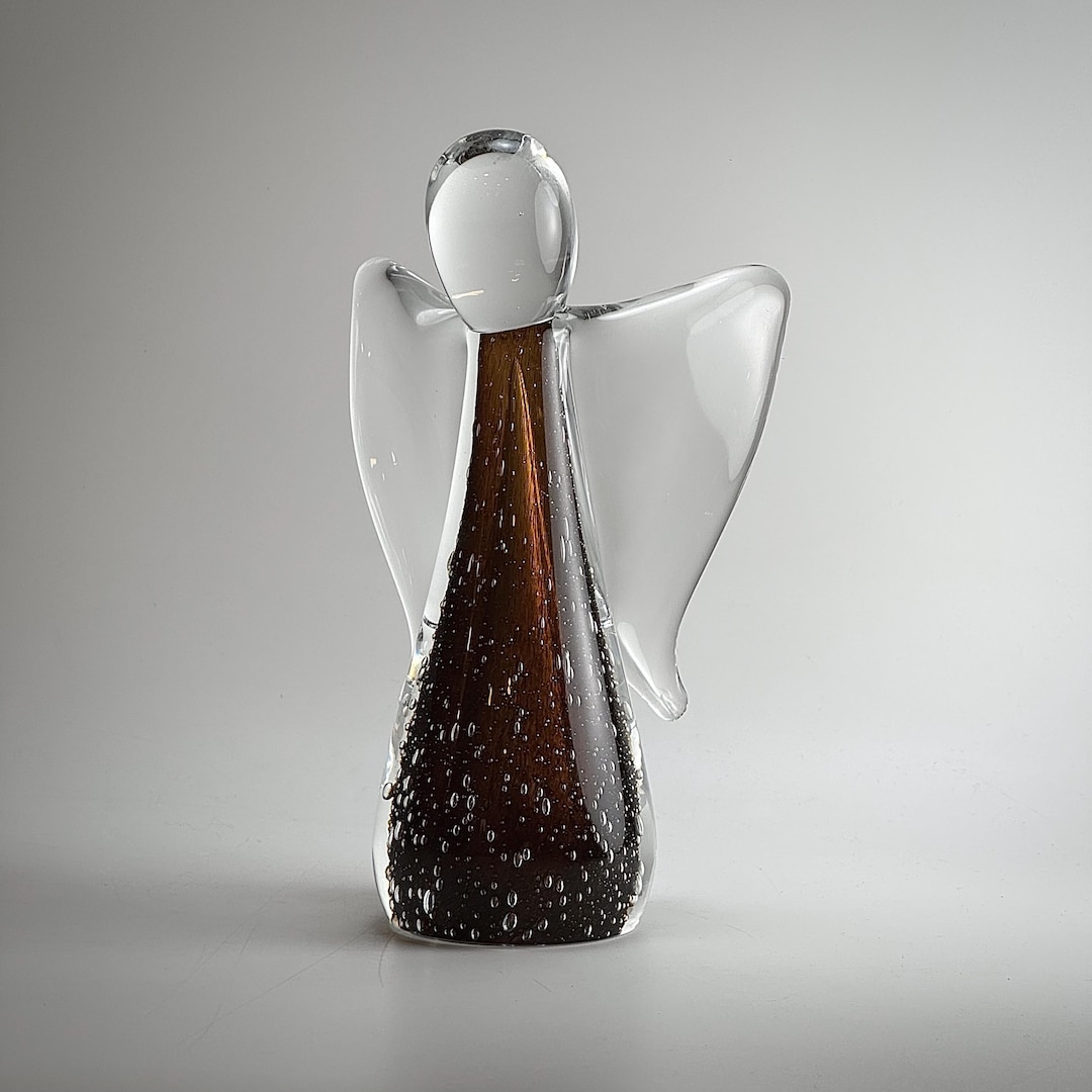 Blown Glass Angel Sculpture: Handmade Glass Figurine - Etsy