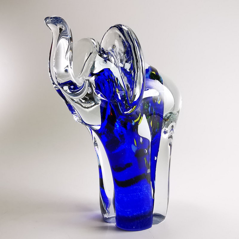 Glass Elephant - Etsy