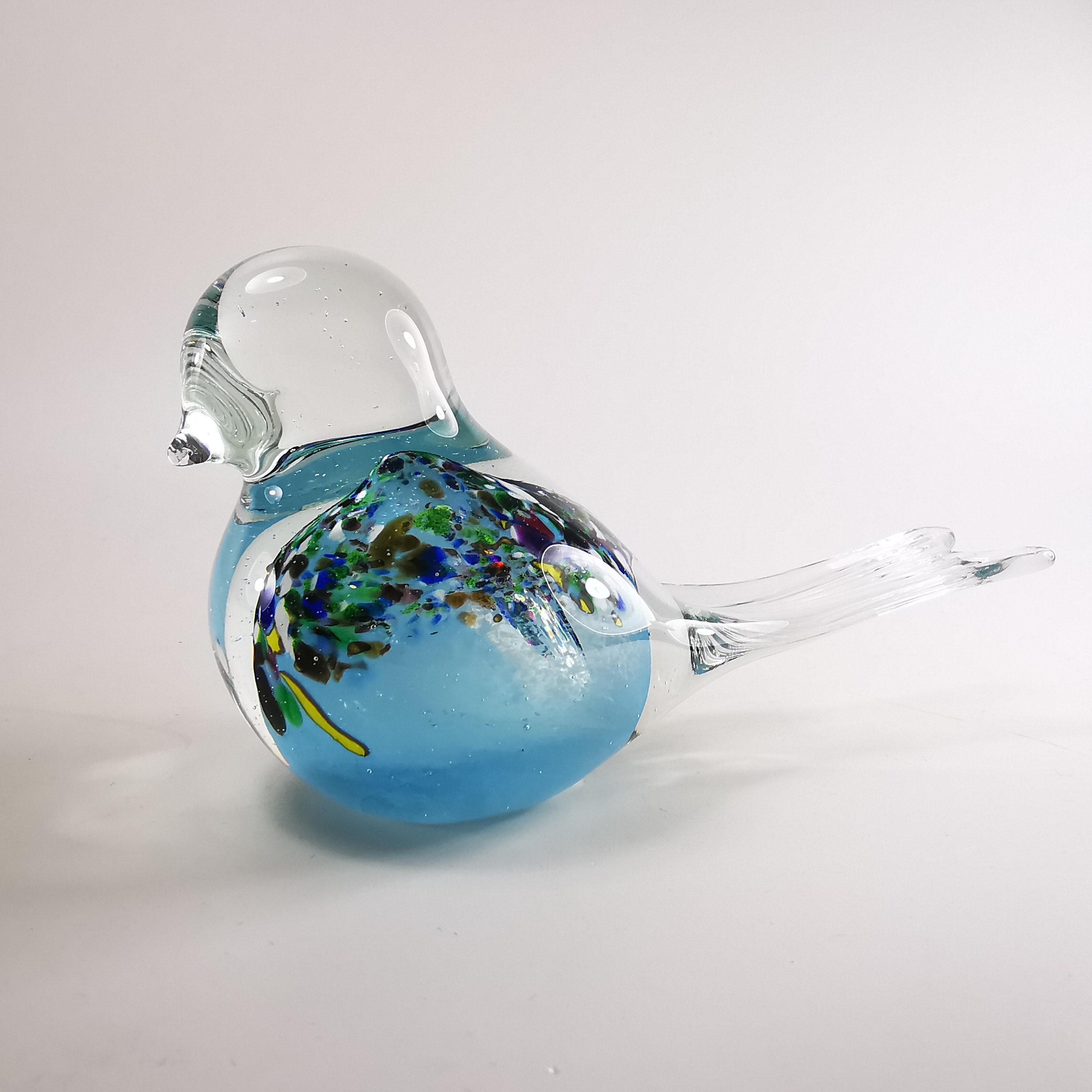 Handmade Blown Glass Bird Statue Glass Art Figurine - Etsy