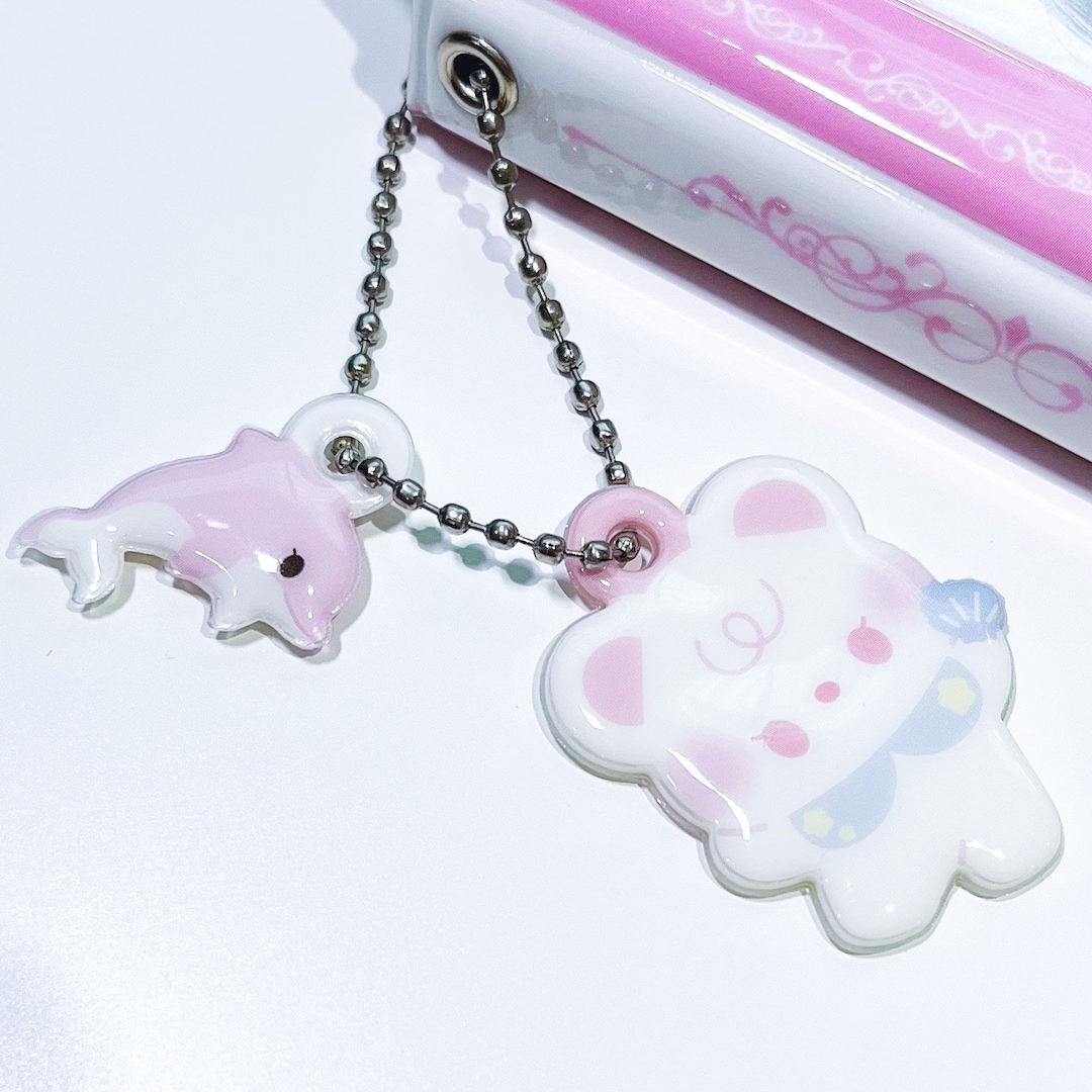 Honey Under the Sea Puffy Key Chain, Bear Squishy Bear Key Chain Kpop ...