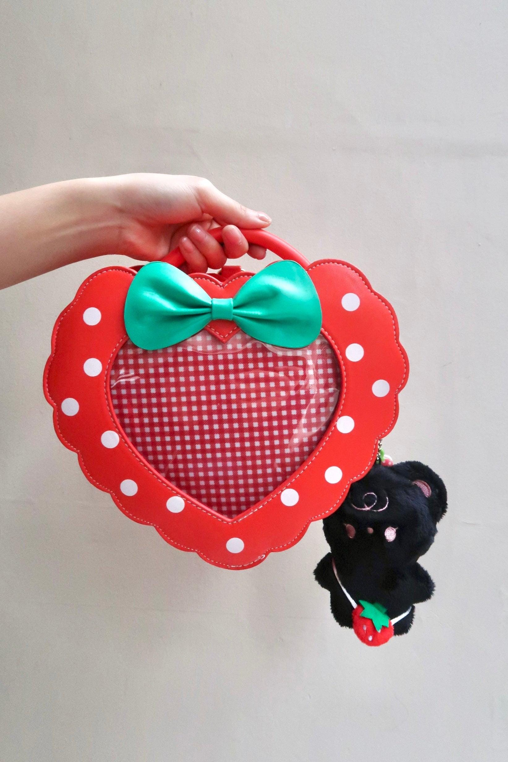 Mini Strawberry Ita Bag, Shoulder Bag, Enamel Pin Backpack, Back to ...