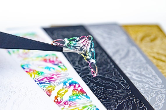 Flower Corner Deco Stickers Double Heart Planner Stickers | Etsy