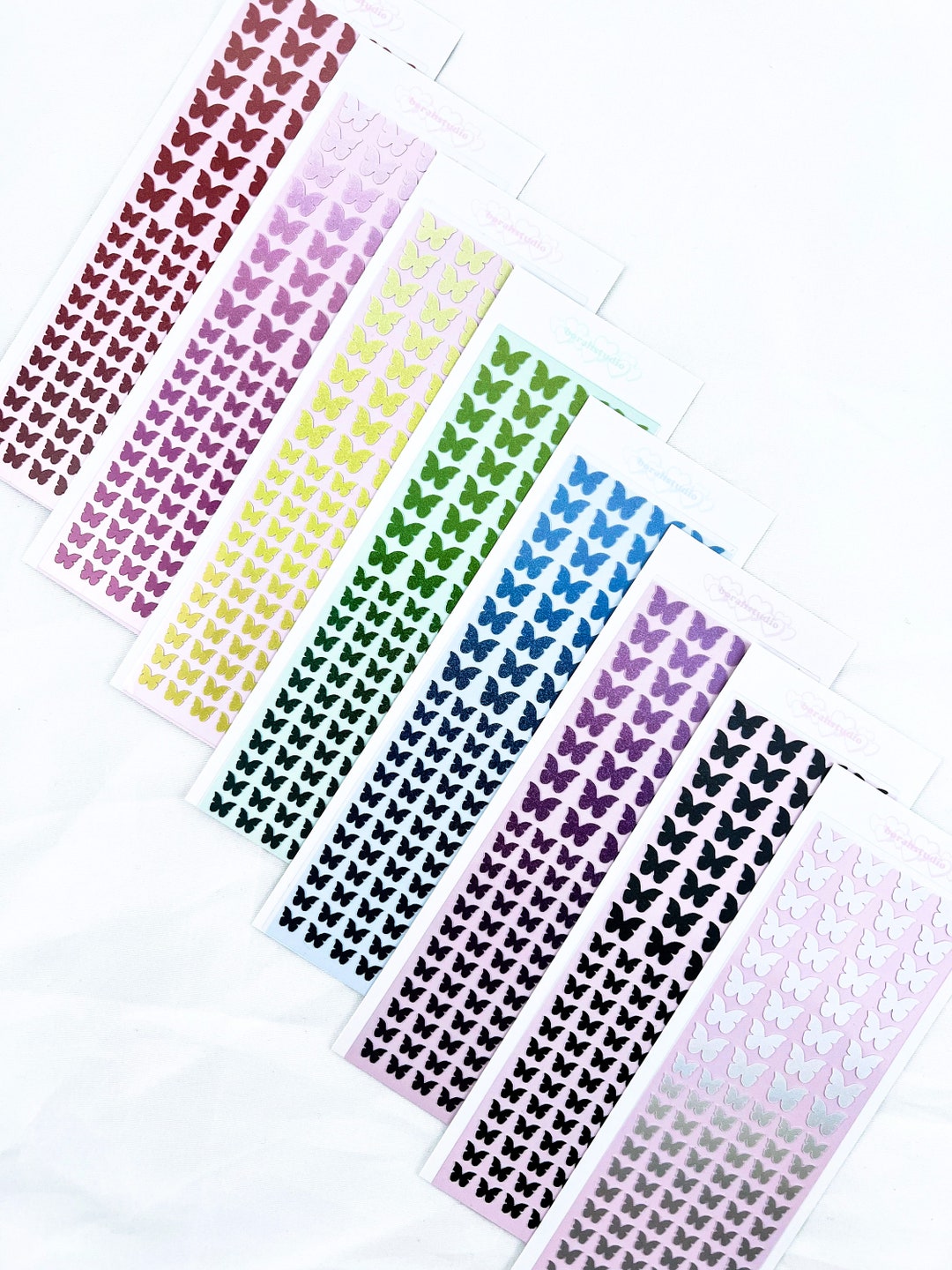 Gradient Butterfly Deco Sticker, Cute Illustration, Kpop Polco, Kpop ...