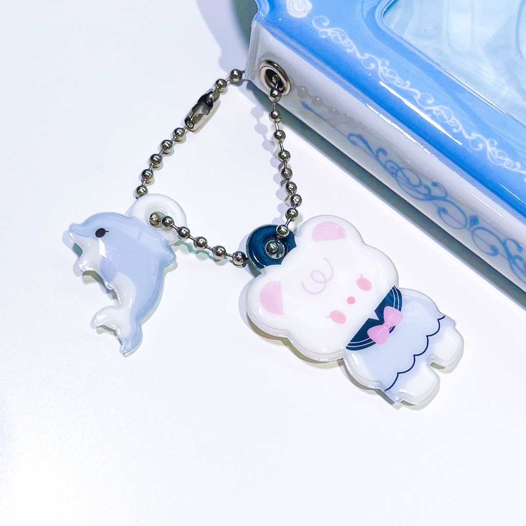 Honey Sailor Puffy Key Chain, Sea Squishy Bear Key Chain Kpop Keyring ...